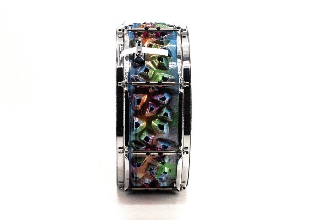Nucleus Light Blue 3D Printed Snare Drum | Voxel Drums