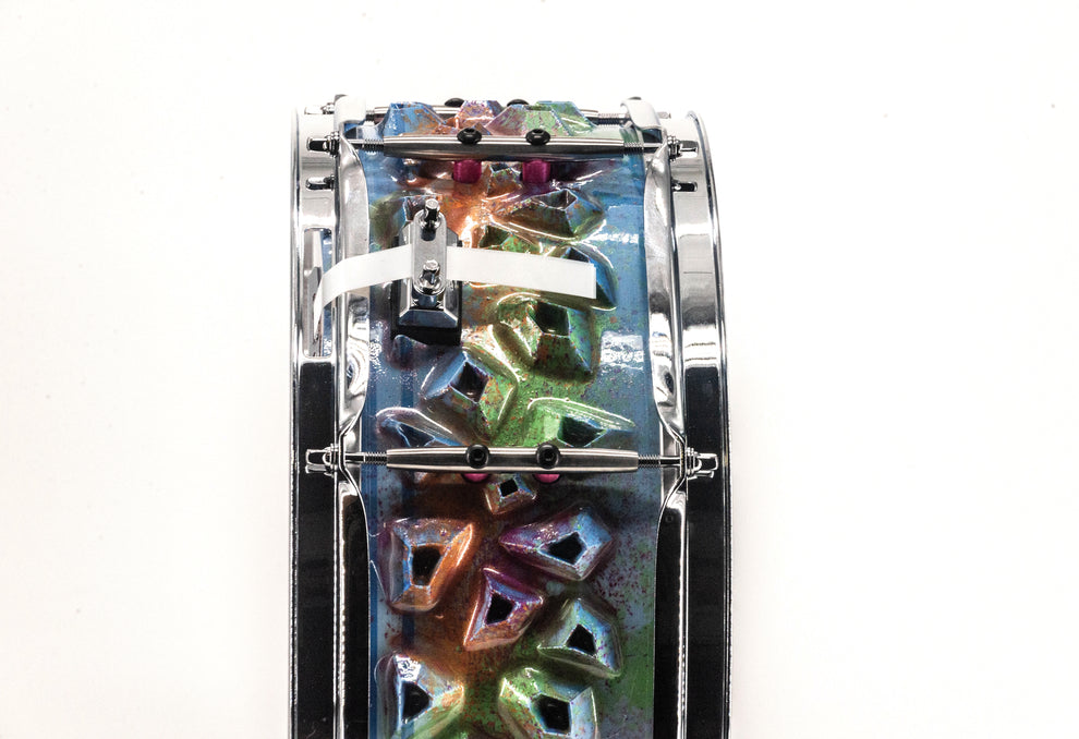 Nucleus Light Blue 3D Printed Snare Drum | Voxel Drums