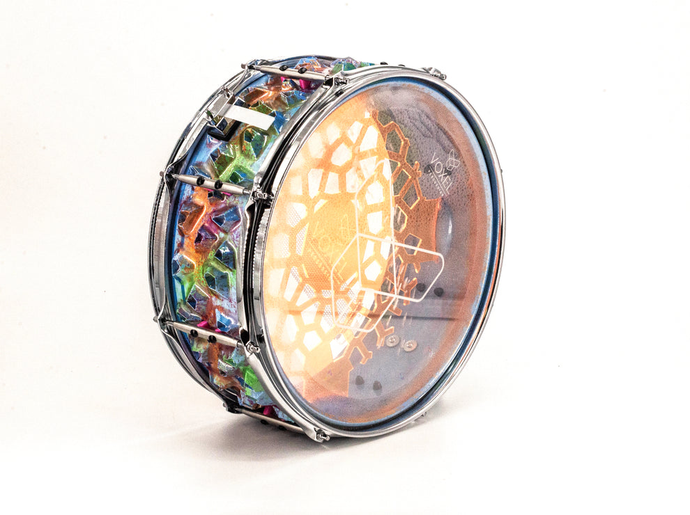 Nucleus Light Blue 3D Printed Snare Drum | Voxel Drums